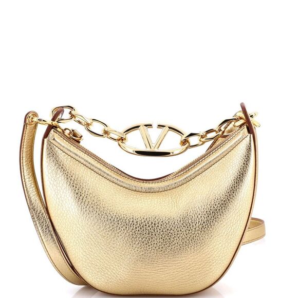 Valentino Garavani | Bags | Valentino Garavani Vlogo Moon Hobo Leather ...